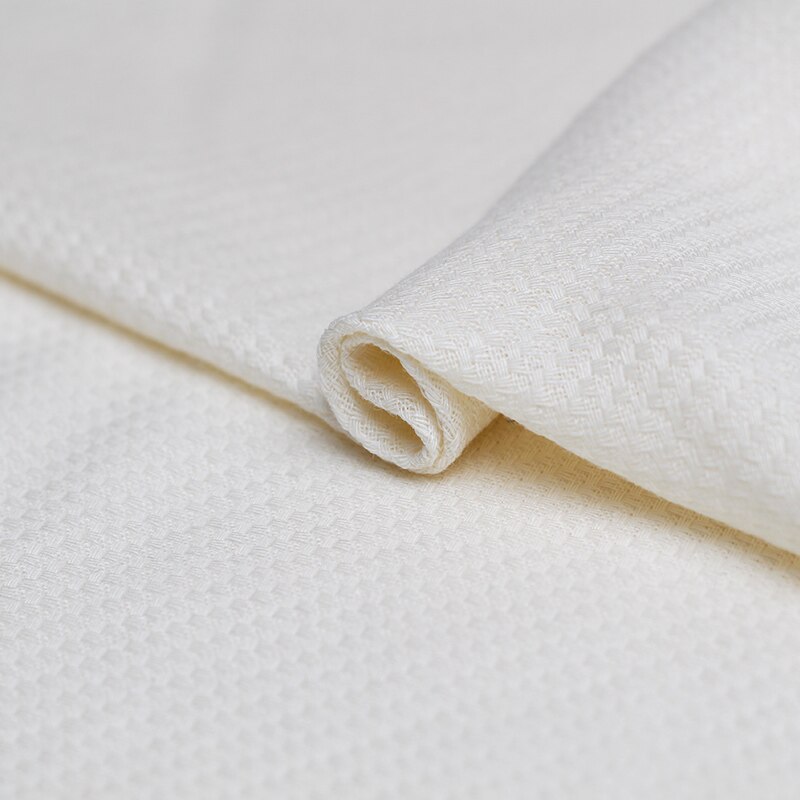 Pearlsilk White Tweed Linen Flax Fabrics Garment M... – Grandado