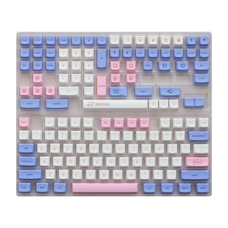 139 Keys Cute bubble Keycaps XDA Profile PBT Dye S... – Grandado