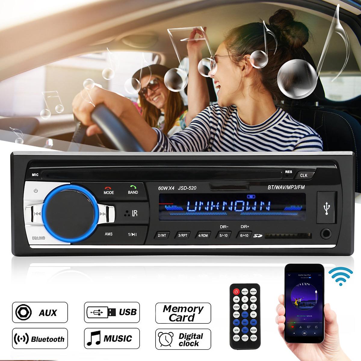 12V 24V Car Radio bluetooth 1 din Car Stereo Playe... – Vicedeal