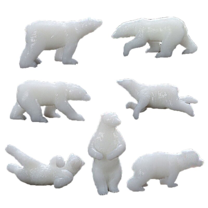 7 Shapes Silicone Mini Polar Bear Modeling Resin M... – Grandado