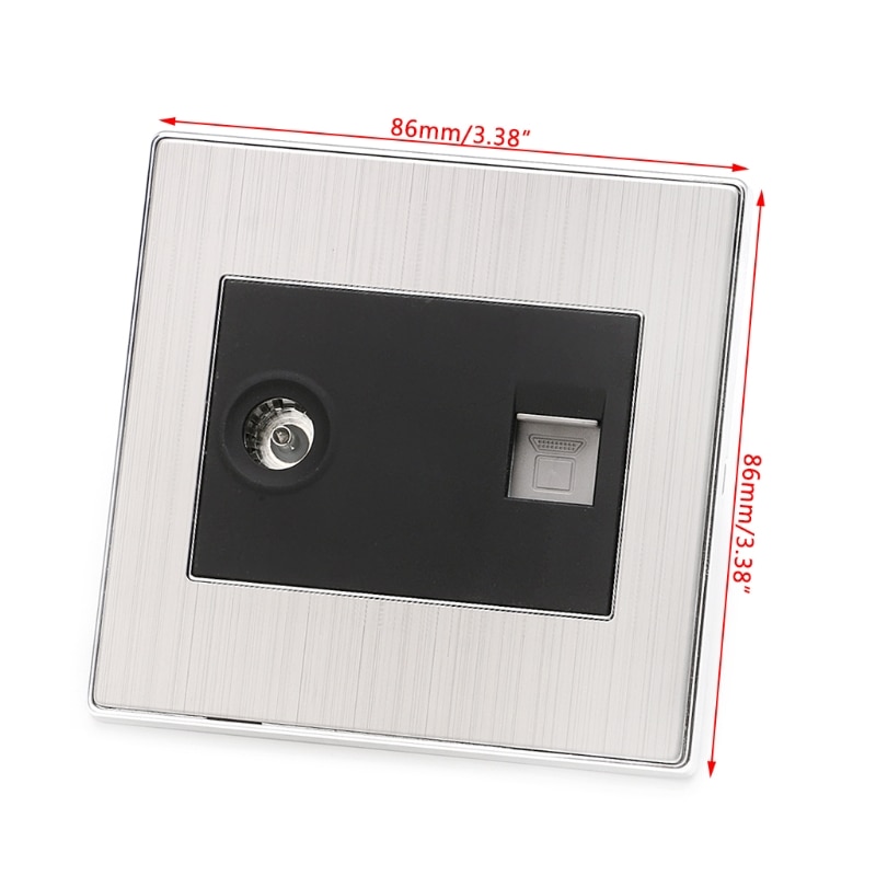 RJ45 Wall Internet Socket With TV Outlet Stainless... – Grandado