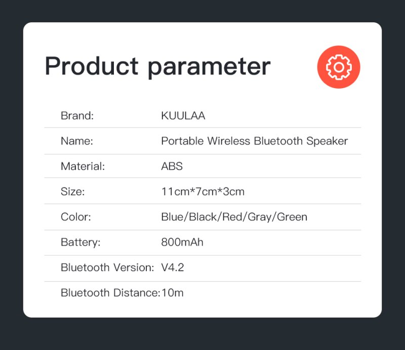 KUULAA Mini Bluetooth Speaker Portable Wireless Lo... – Grandado