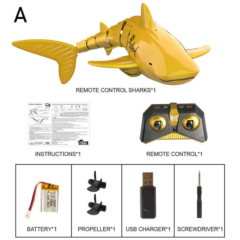 2.4G 4CH Waterproof Electric RC Simulation Shark T... – Grandado