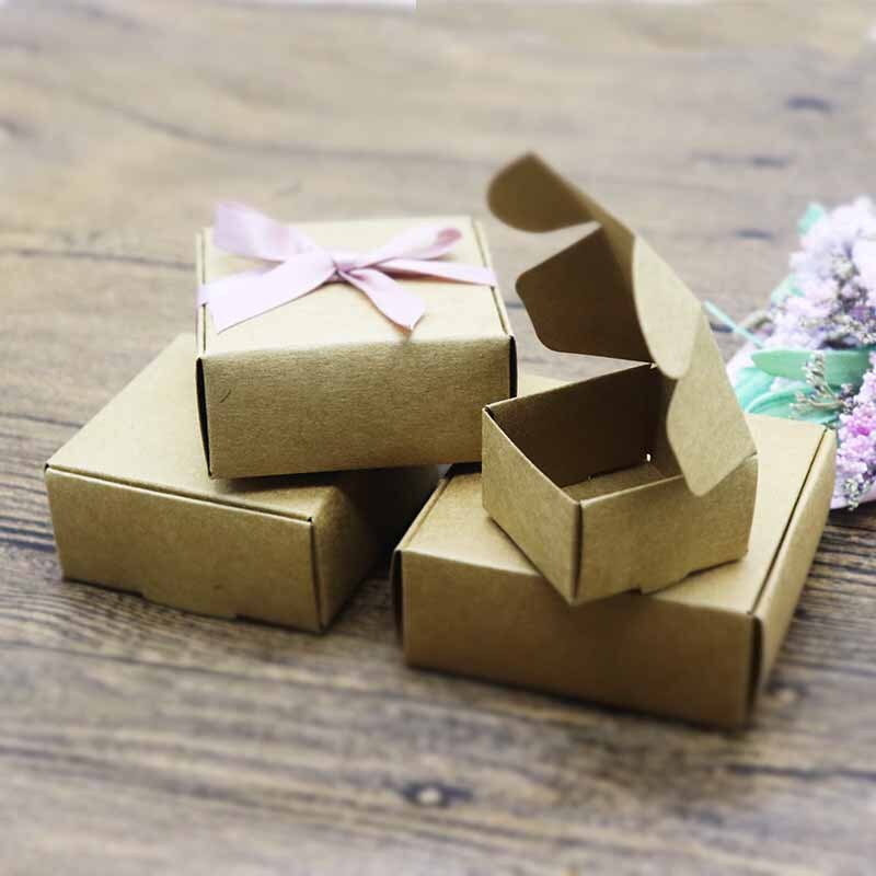 10pcs Vintage Kraft Paper Boxes Wedding Christmas ... – Grandado