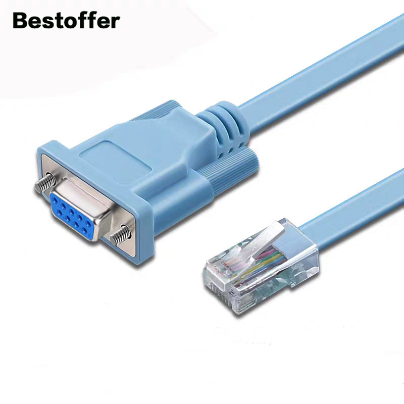 RJ45 8P8C Stecker auf 9 Pin RS232 RS-232 DB9 Weibl... – Grandado