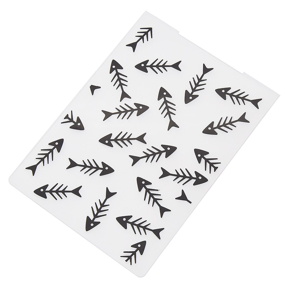 1PC Fish Bone Pattern Plastic Embossing Folder Tem... – Vicedeal