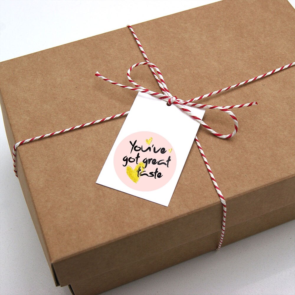 500 Pcs/Roll Pink Stickers You'Ve Got Great Taste ... – Grandado
