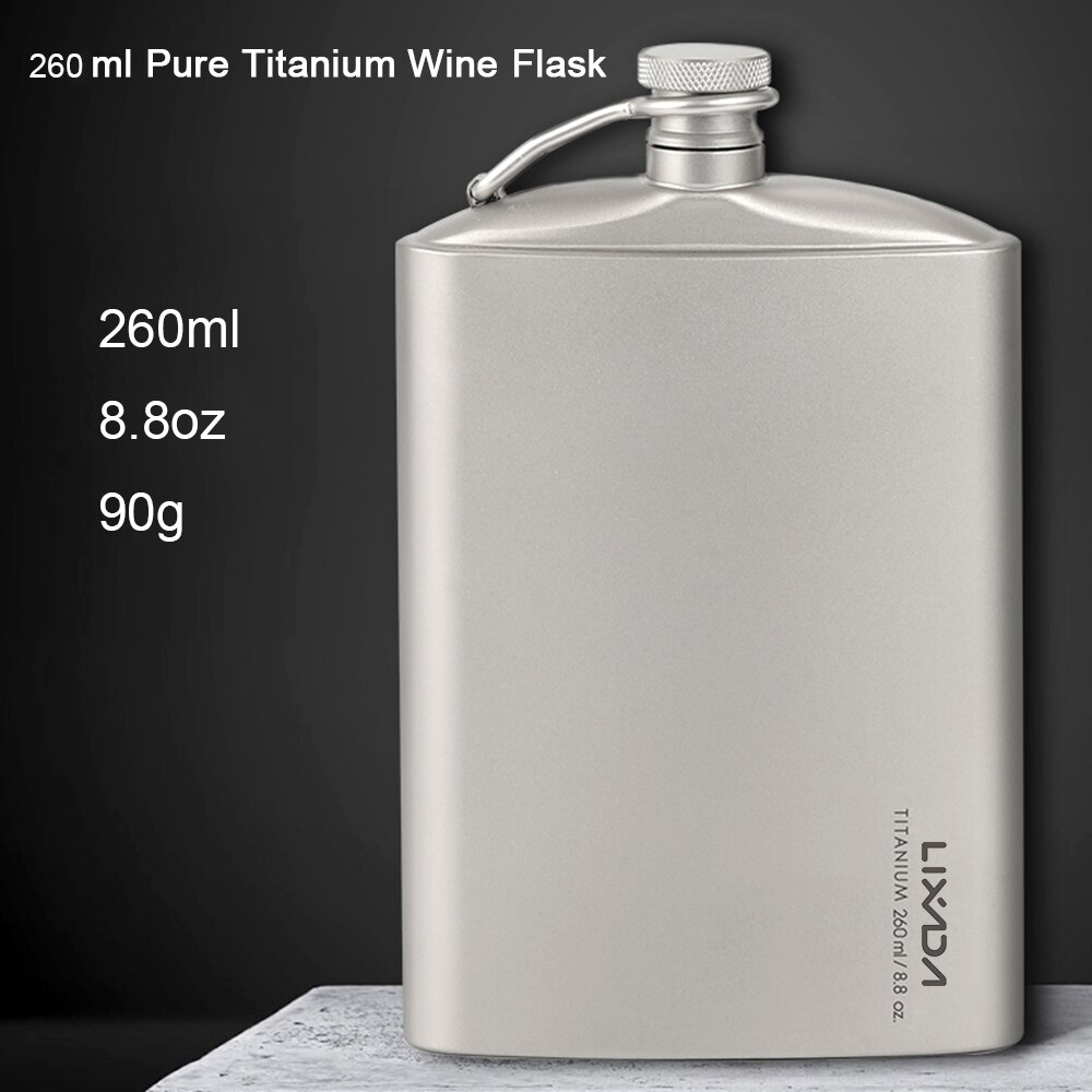 Lixada 260/200Ml Lekvrij Titanium Fles Alcohol Whi... – Grandado
