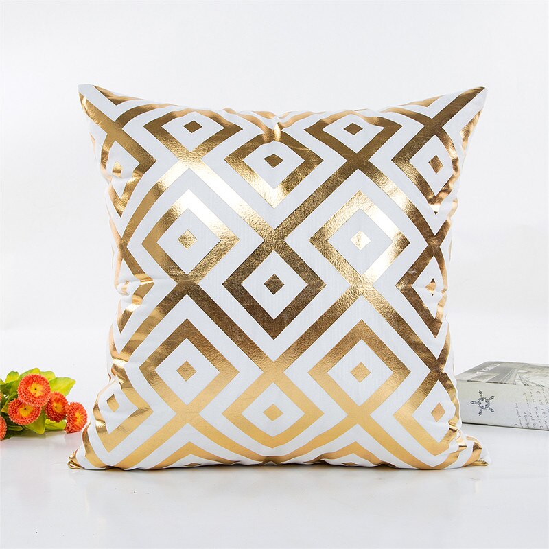 luxury Gold Bronzing Simple Cushion Pillow Nordic ... – Vicedeal