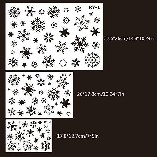 S M L snowflake winter Christmas DIY snowflake tem... – Vicedeal