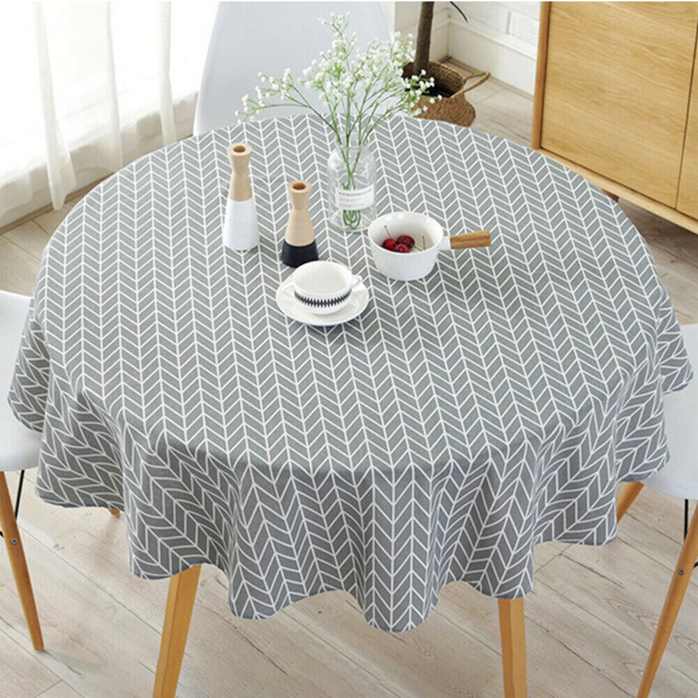 Nordic Style Round Tablecloth Simple Waterproof Re... – Vicedeal