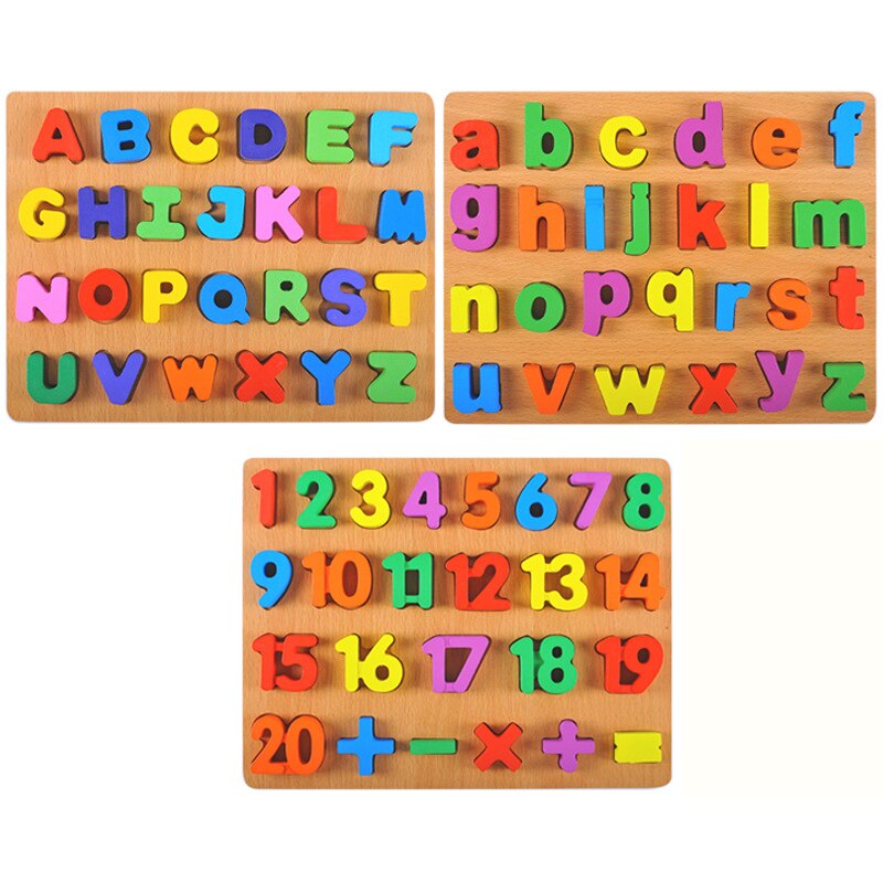 3set/lot wooden large alphabet letters Number Big ... – Grandado