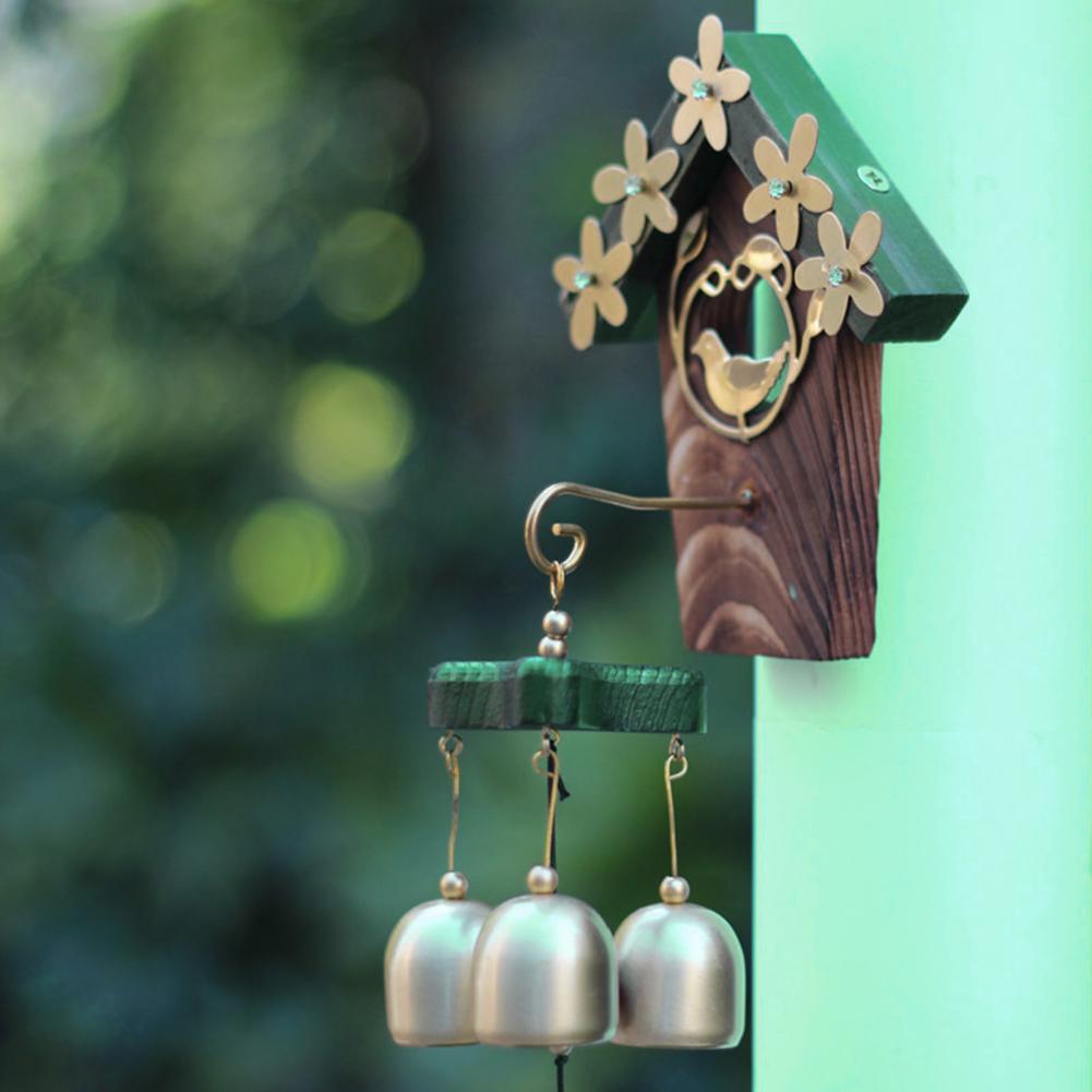 Wind Chime Vintage 3 Bells Copper Outdoor Windchim... – Grandado
