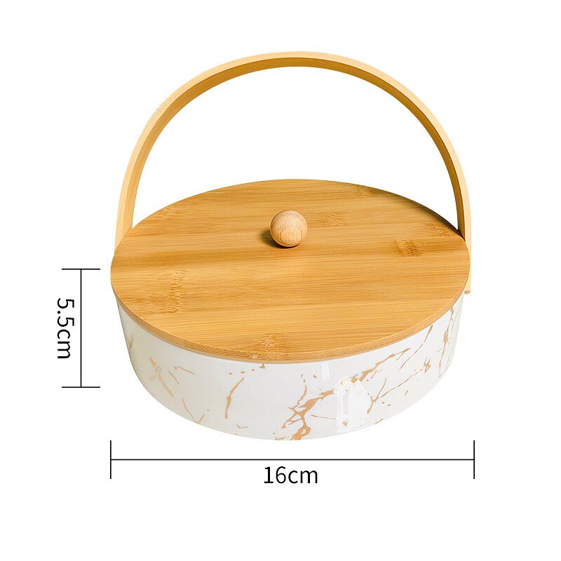 Nordic Modern Style Woodem Handle Plate Simple Rou... – Grandado