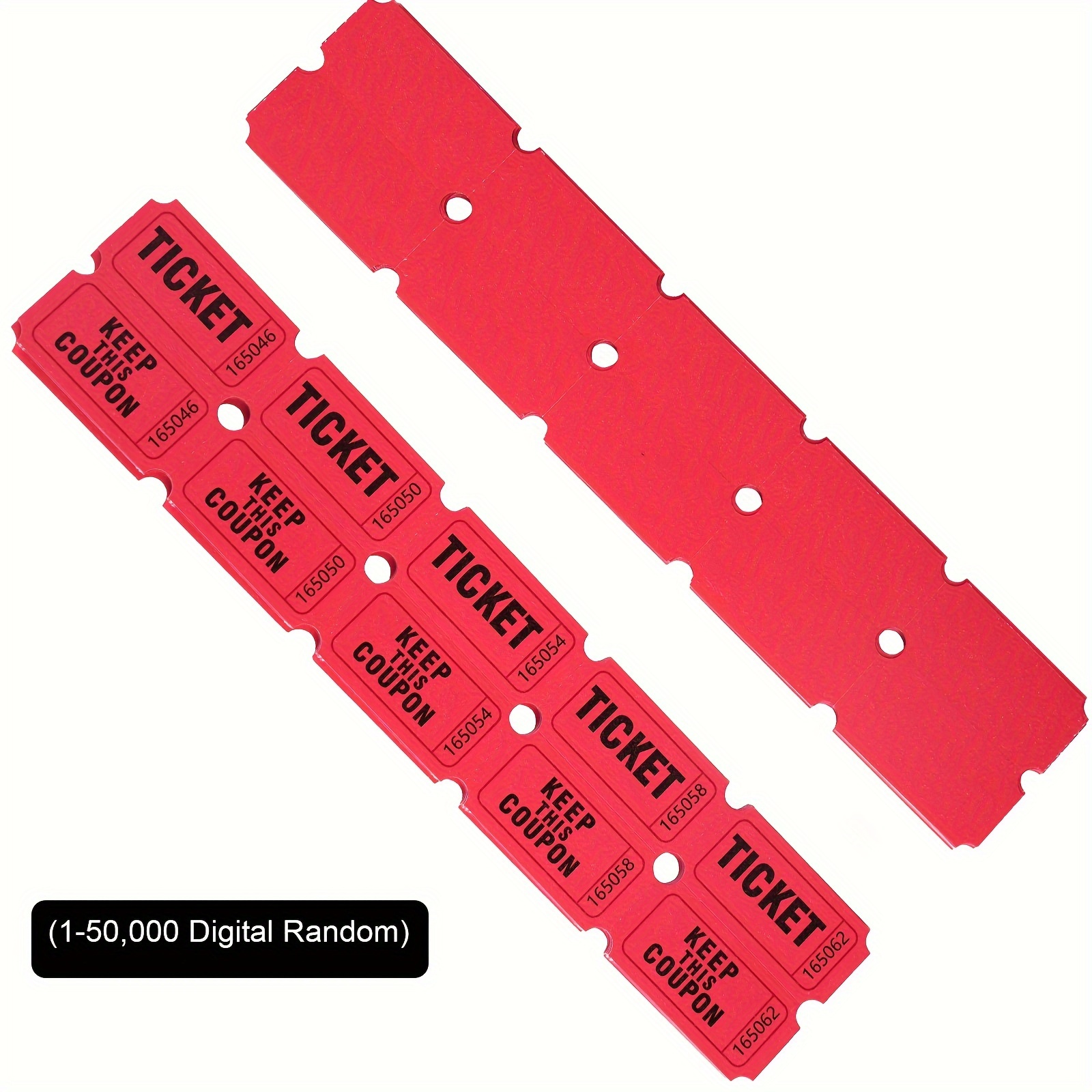 100 Red Raffle Tickets Double Roll, Tickets For Ev... – Grandado