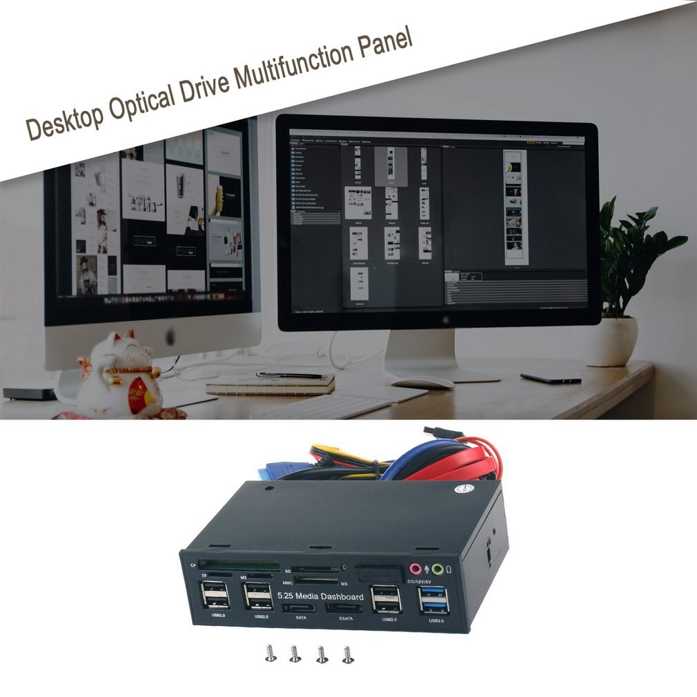 5.25\" Pc Front Panel Dashboard Media Usb 3.0... – Grandado