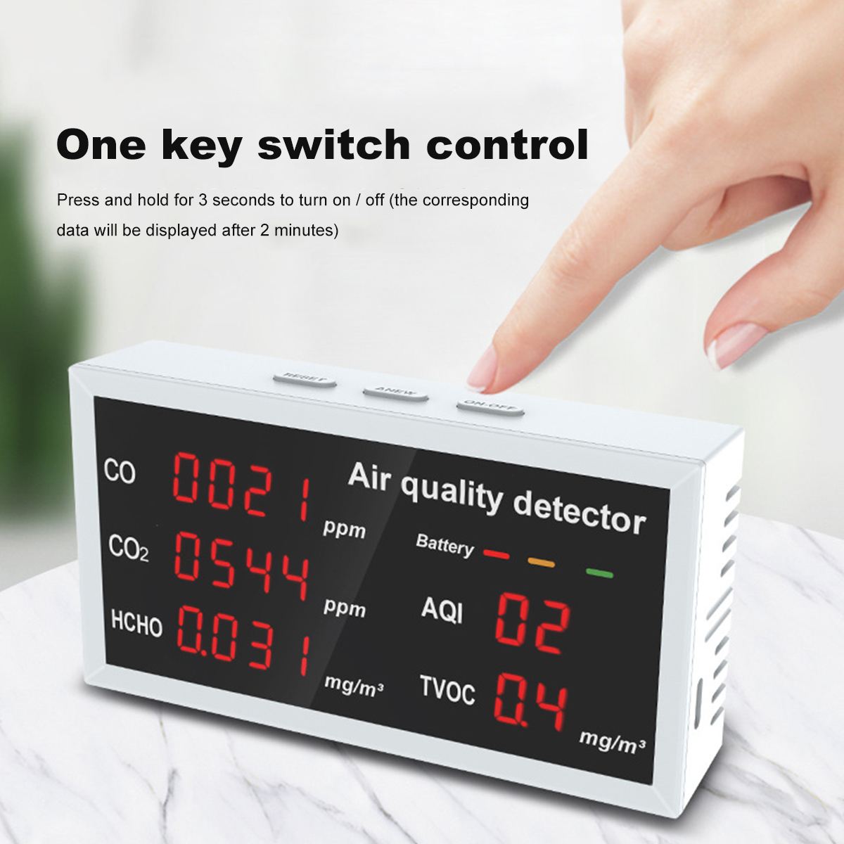 Multifunctional Air Monitor Detector With LED Scre... – Vicedeal