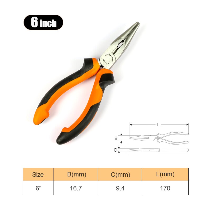 NINDEJIN 1pcs long nose pliers 6 inch 8 inch high ... – Grandado