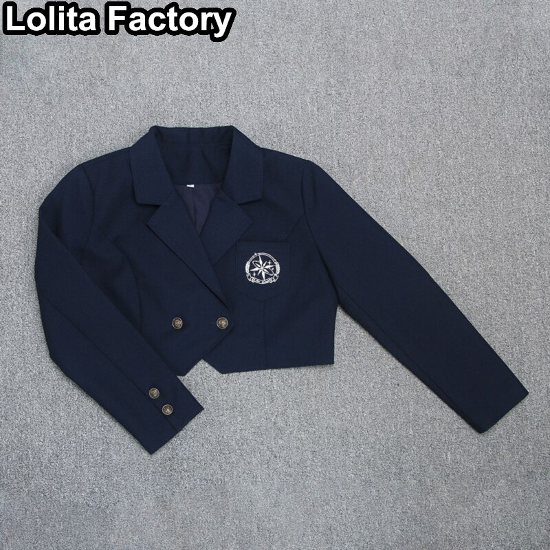 Japanese Women JK Badge short Suit Blazer Dress Co... – Grandado