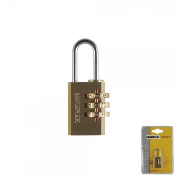 Candado Combinación Laton 22 mm. 3 dígitos – Grandado