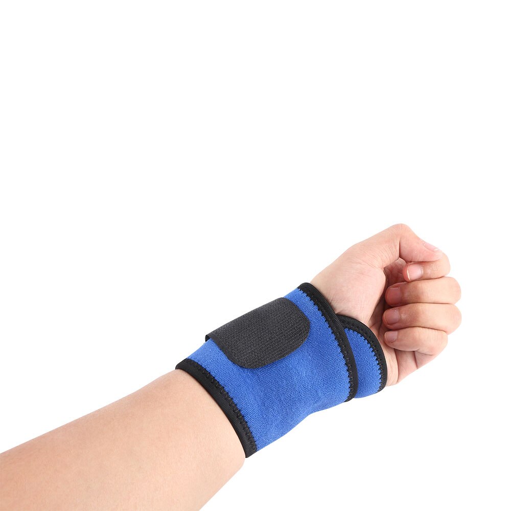 Blue Black Cotton Fiber Wrist Guard Band Brace Sup... – Grandado