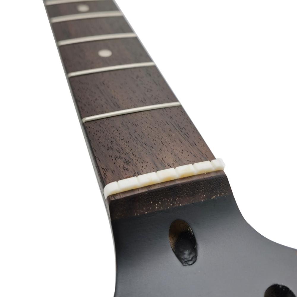 22 Frets Electric Guitar Replacement Black Maple N... – Grandado