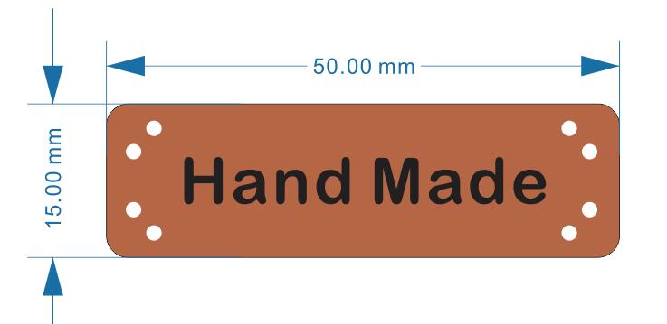 50pcs Rectangle shape hand made PU leather Labels ... – Grandado