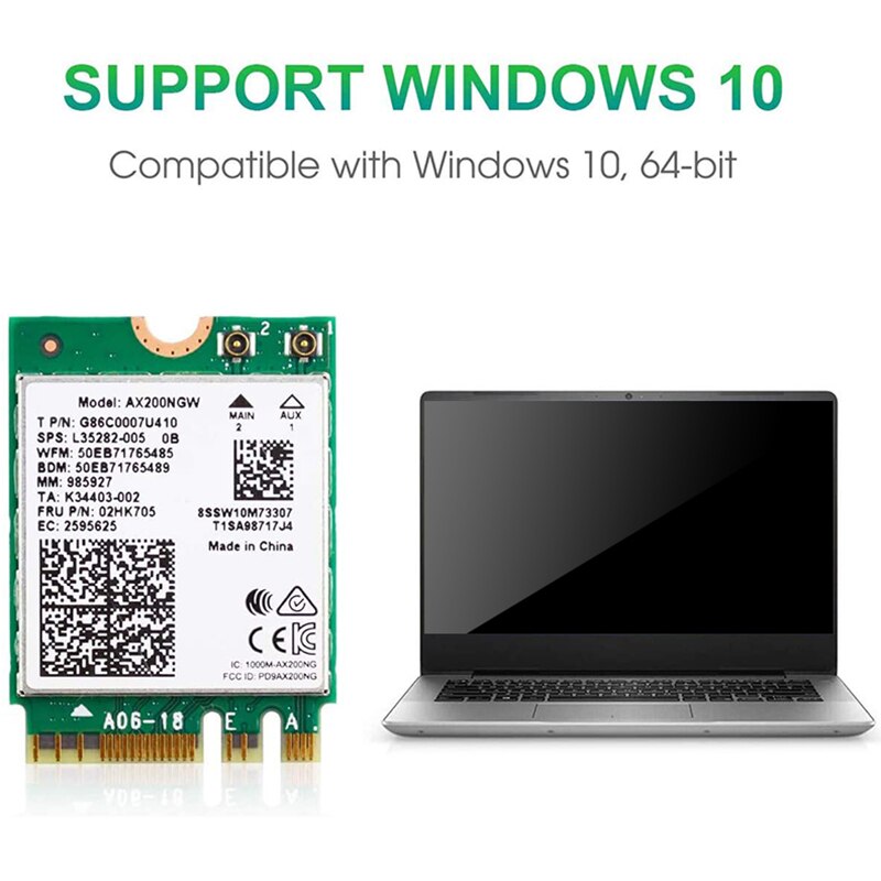 WiFi6 M.2 Module AX 3000Mbps Network Adapter with ... – Grandado