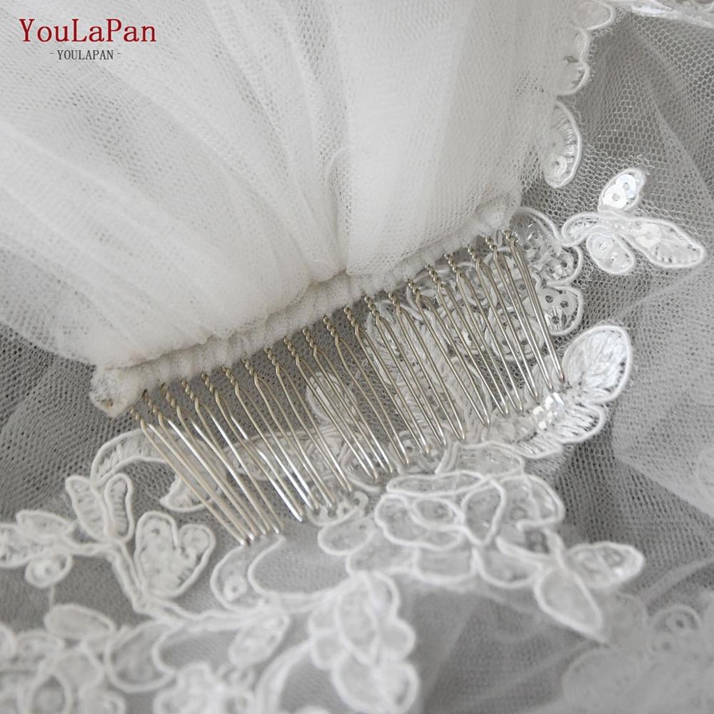 Youlapan v47 2m ett lager bröllop slöja med kam v... – Grandado