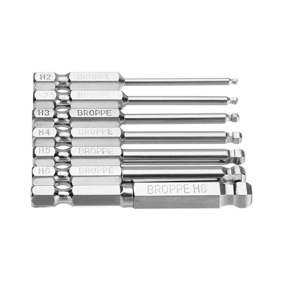 Broppe 7Pcs Set Ball Bit 2/2.5/3/4/5/6/8mm Screwdr... – Grandado