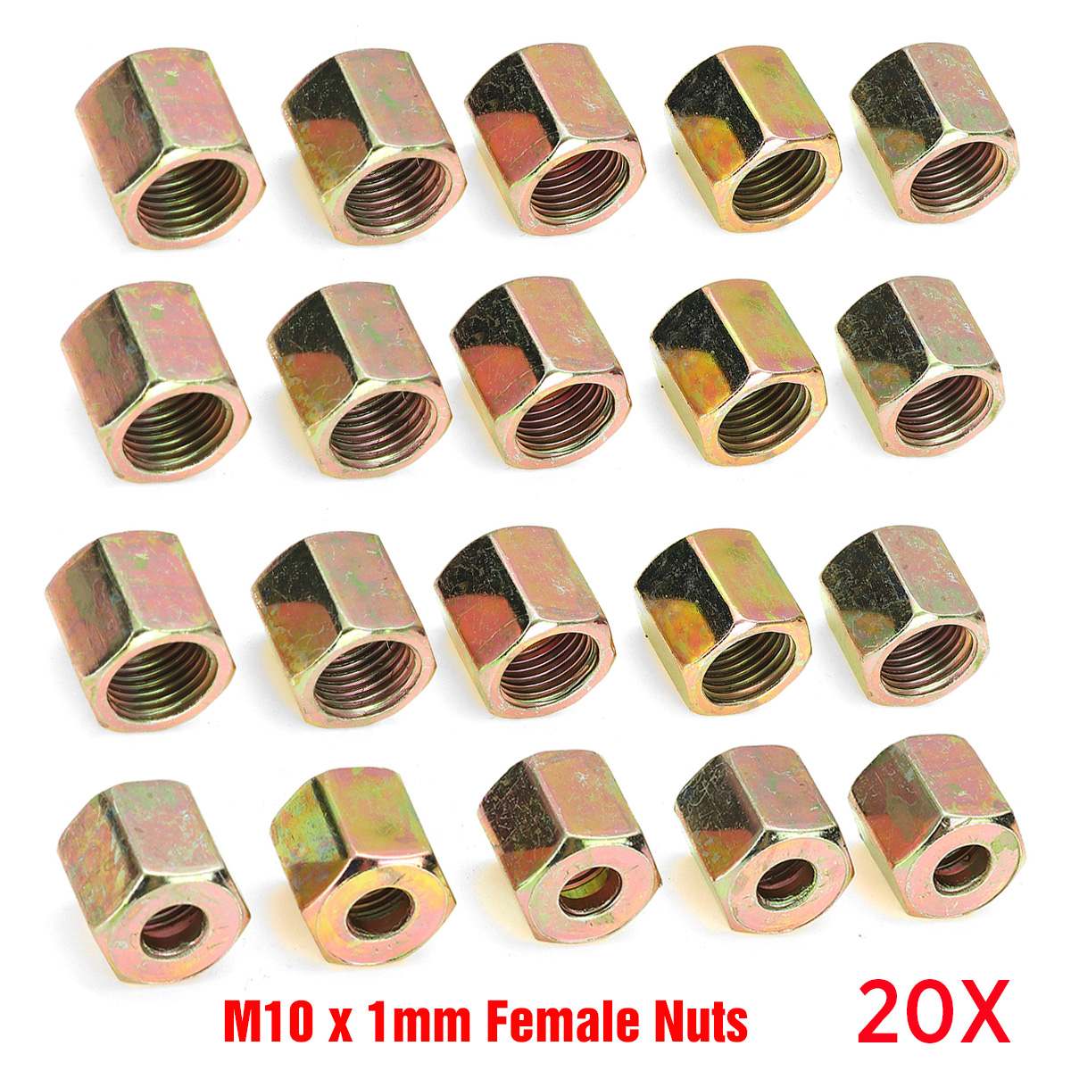 20 piezas M10 x 1mm Unión de extremo macho/hembra ... – Grandado