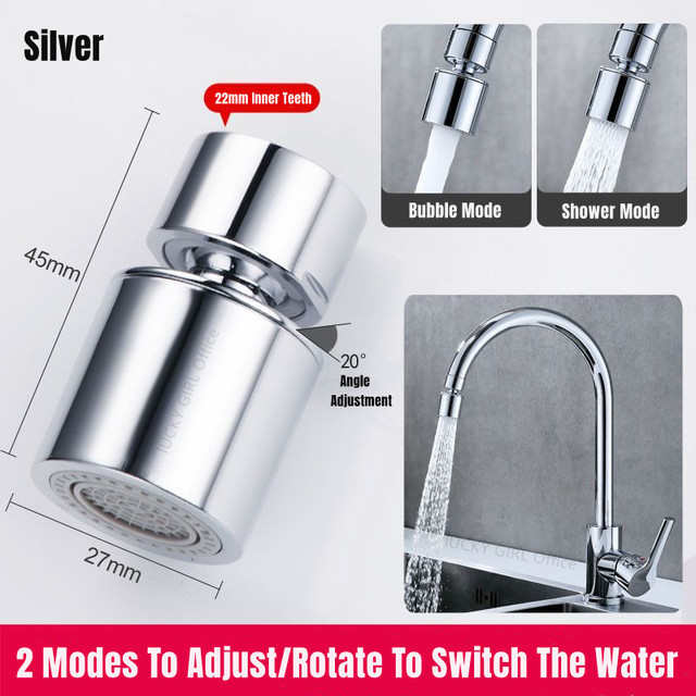 2 Mode Washbasin Faucet Nozzle 360° Rotary Splashb... – Grandado