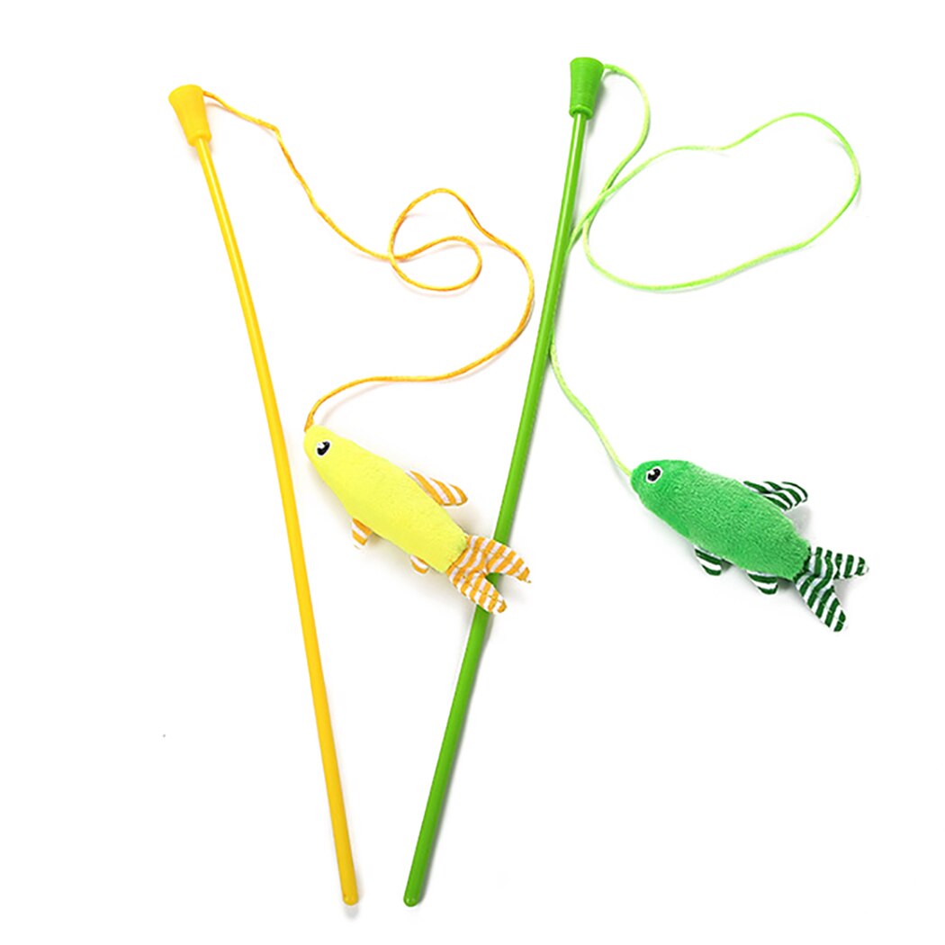 2pcs Cute Cartoon Fish Plush Cat Teaser Toys Kitte... – Grandado