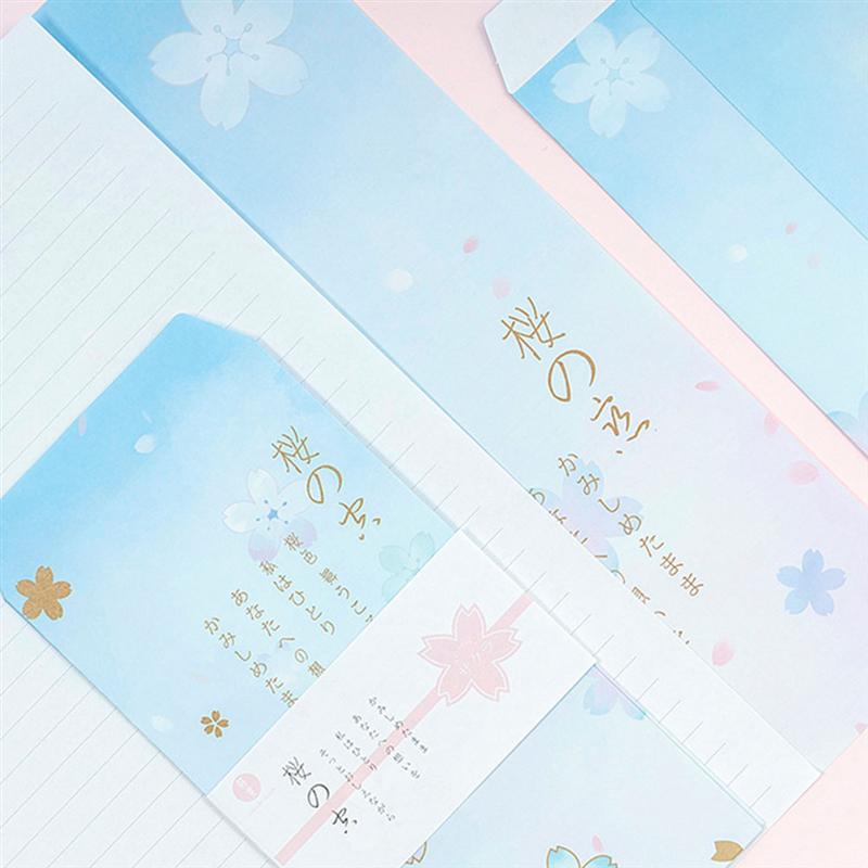 5 Set/40pcs Letter Paper Sakura Blossoms Pattern W... – Grandado