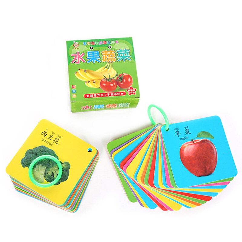 45pcs Baby Cognitive Flash Cards Chinese English E... – Grandado