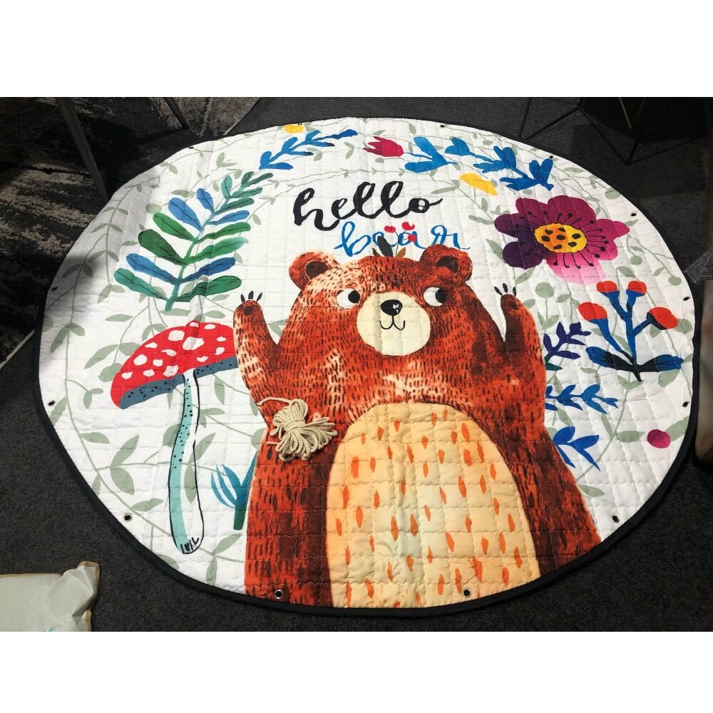 Kids Play Rug Cute Cartoon Bear Rug Backing Great ... – Grandado