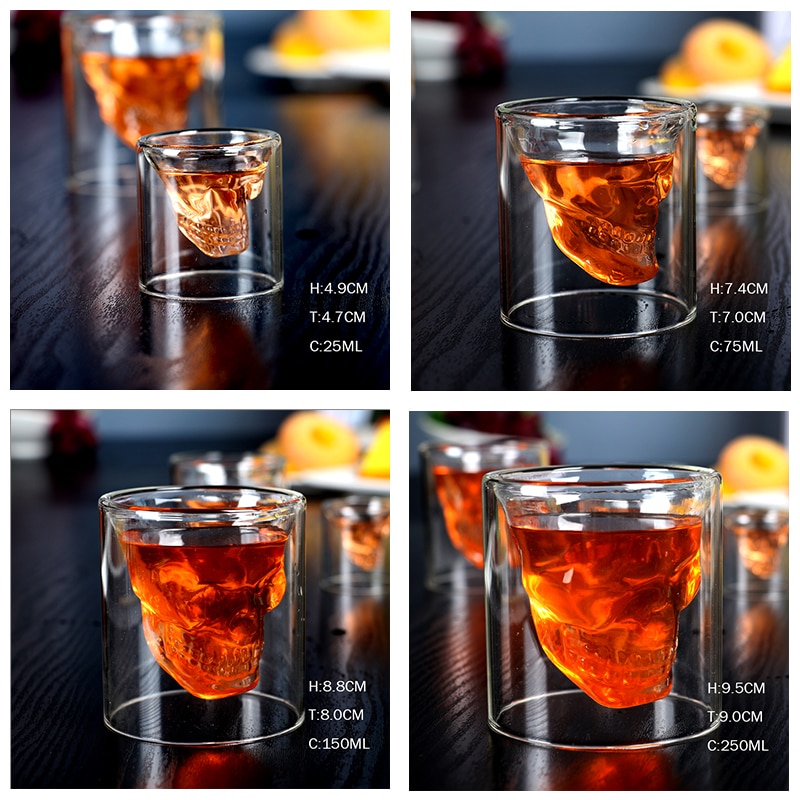 double-wall insluated liquor glass shot glasses fo... – Vicedeal