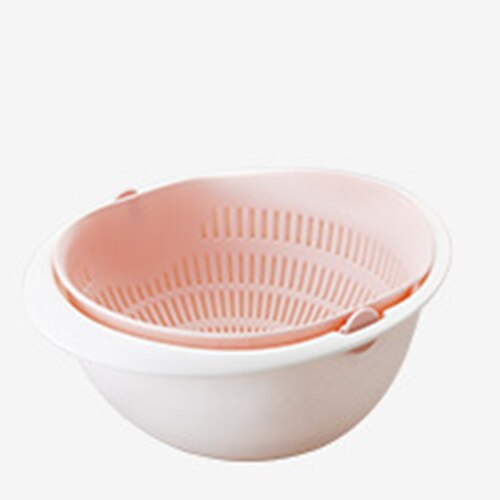 Double Drain Basket Bowl Rice Washing Kitchen Sink... – Grandado