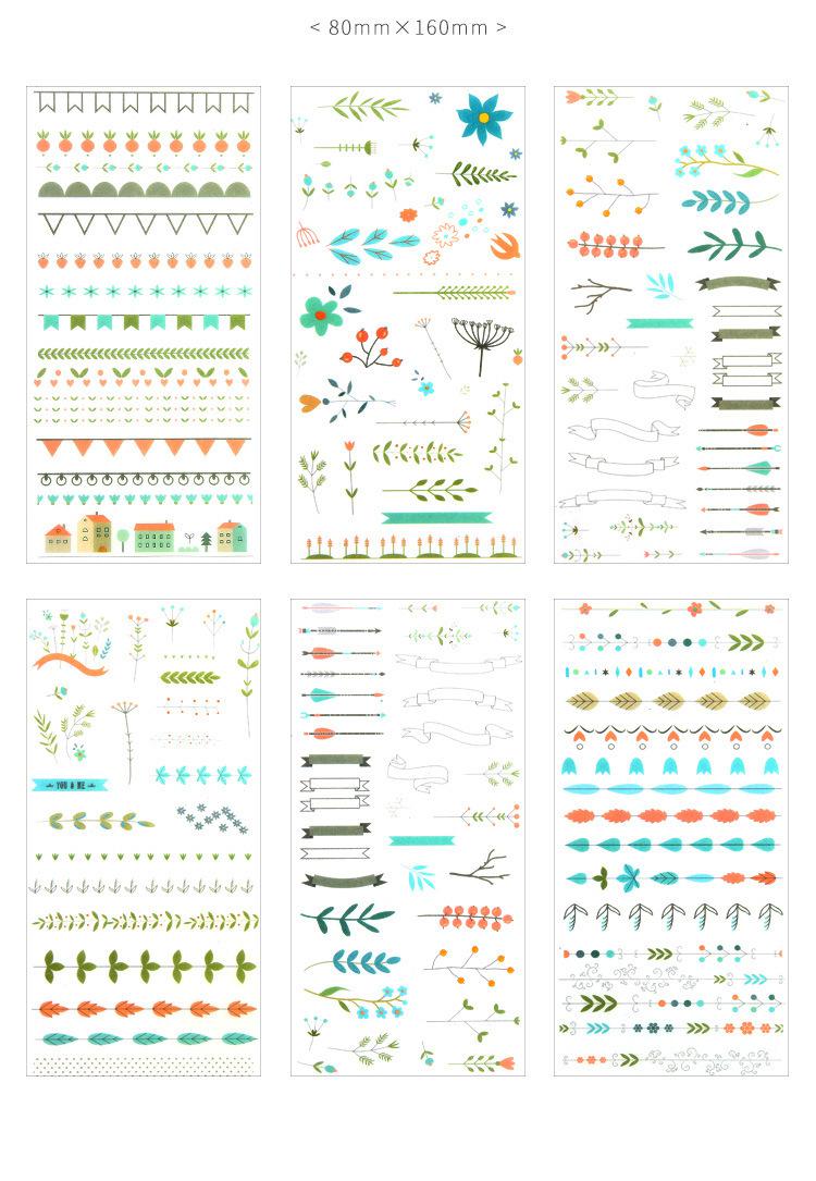 6 Sheets/pack Spring Fresh Plants Decorative Stick... – Grandado