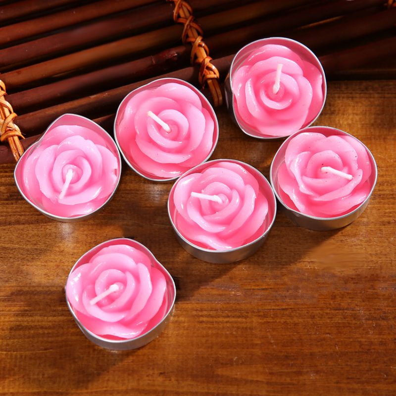 12 Pieces Rose Tealight Candles Handmade Delicate ... – Grandado