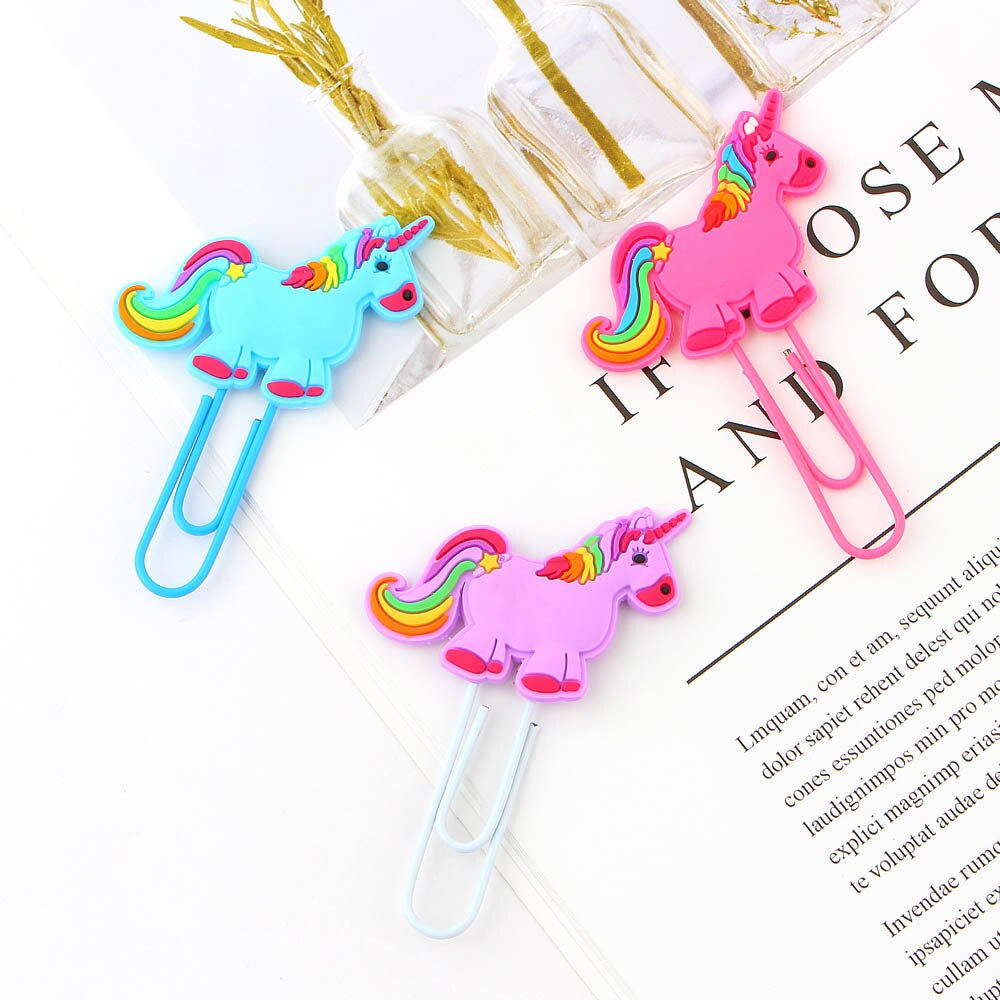 3Pcs/lot Unicorn Bookmark Cute Kawaii Book Markers... – Grandado
