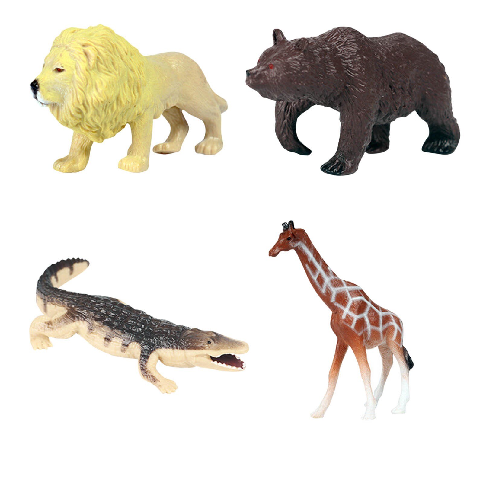 Forest Animal Panda Zebra Model Toys 4 Packs Suita... – Grandado