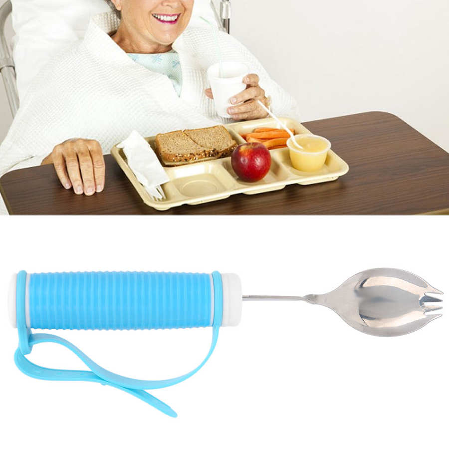 Stainless Steel Eating Aid Fork Spoon Anti Slip Ad... – Grandado