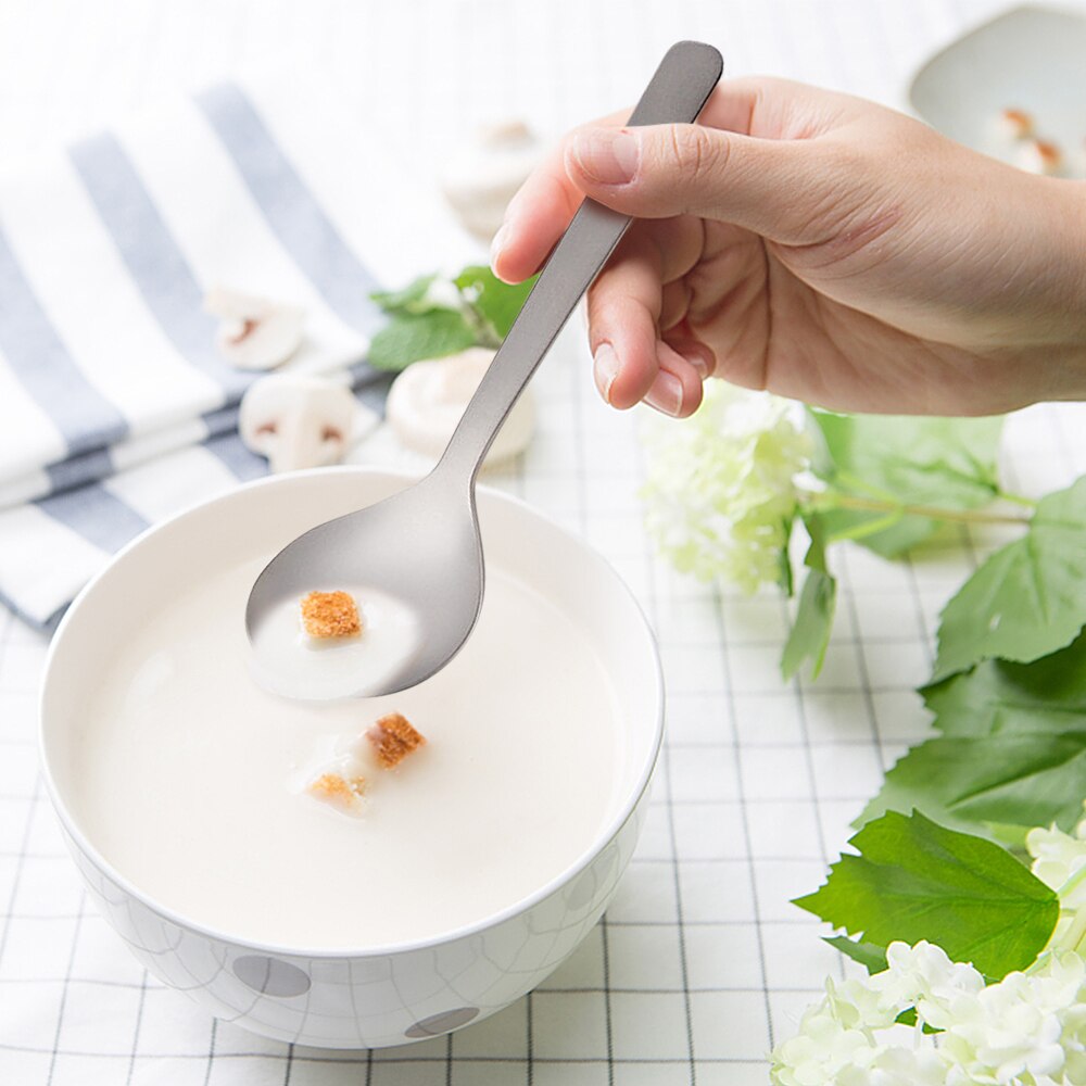 Titanium Spoon Ultra Light Round Spoon Long Spork ... – Grandado