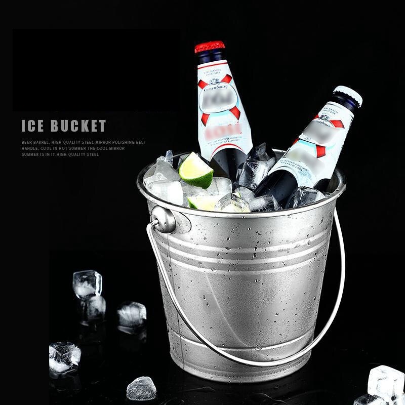 2 Pack Stainless Steel Ice Bucket with Handle Ice ... – Grandado