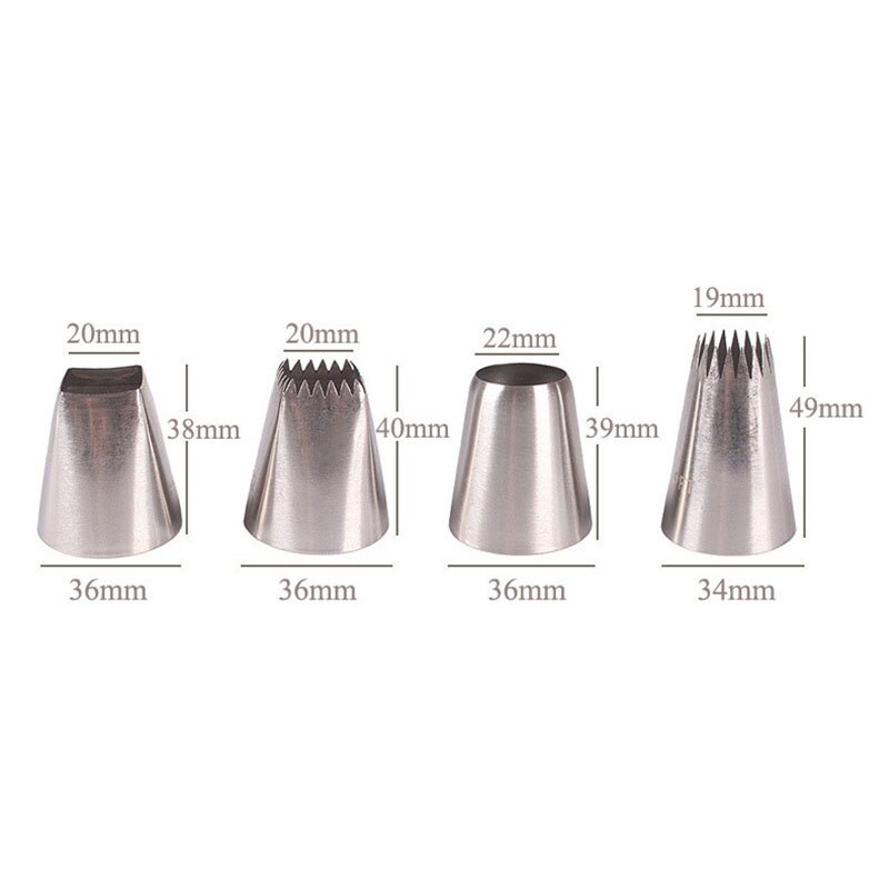 4pcs Decorating Cake Tips Stainless Steel Cake Pip... – Grandado