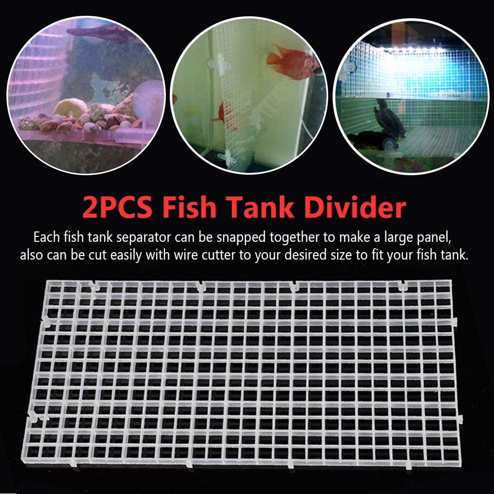 2pcs Fish Tank Divider Filtration Net Free Cut Pla... – Grandado