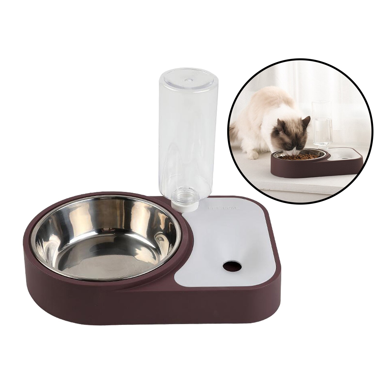 2 in 1 Pets Water and Food Bowls Cat, Cat Dog Wate... – Grandado