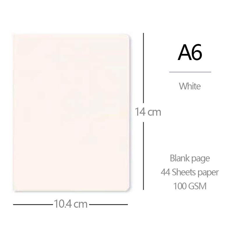 Notebook Sketchbook A6 small size 44 sheets Solid ... – Grandado