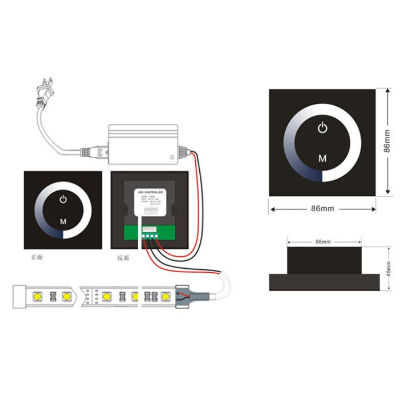 1Pc Touch Schakelaar Dc 12V-24V Touch Panel Switch... – Vicedeal
